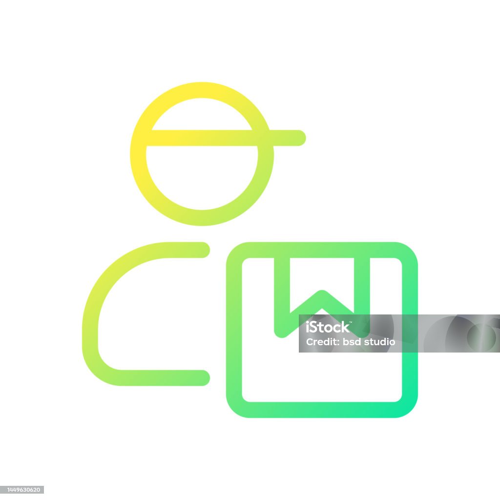 Courier Pixel Perfekter Verlauf Lineares Uisymbol Stock Vektor Art und ... Courier Pixel Perfekter Verlauf Lineares Uisymbol Stock Vektor Art und ...
