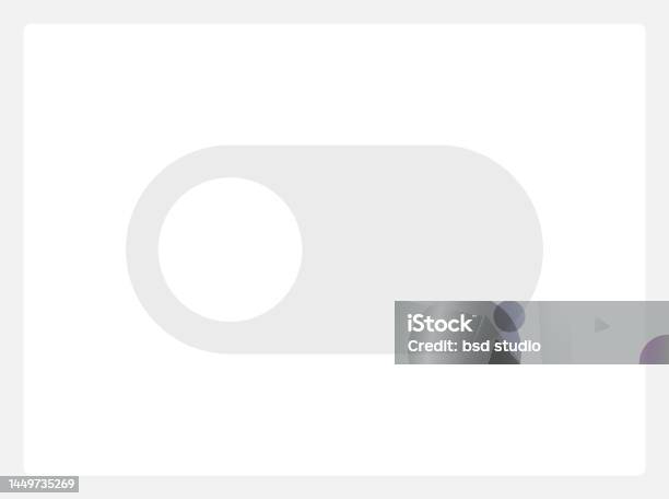 Disabled Toggle Button Ui Element Template Stock Illustration