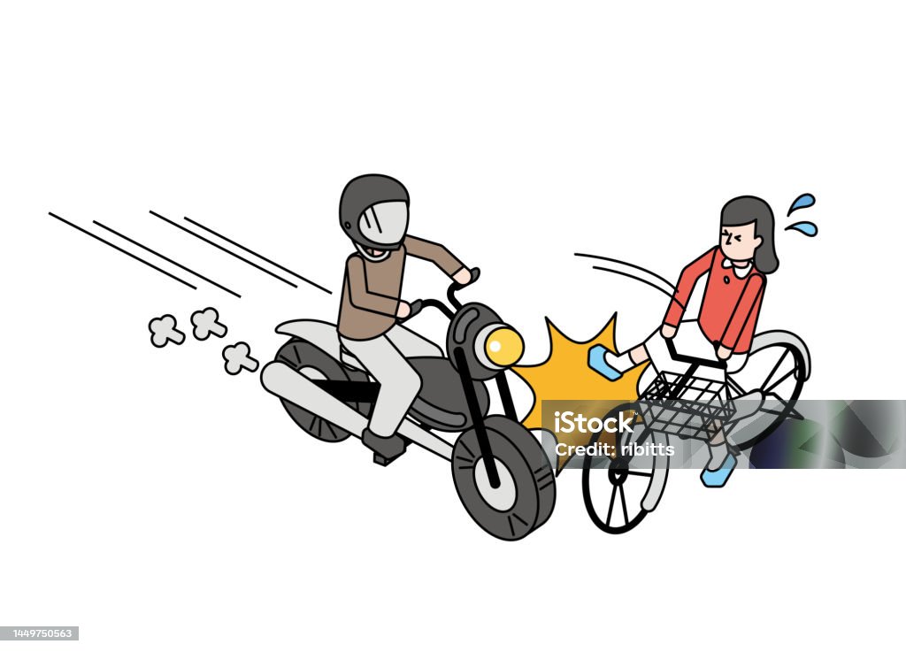 Ilustrasi Isometrik Seorang Pria Di Sepeda Motor Dan Seorang Wanita Di