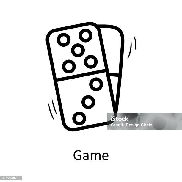 Contour Vectoriel Du Jeu Illustration De Conception Dicônes Symbole De