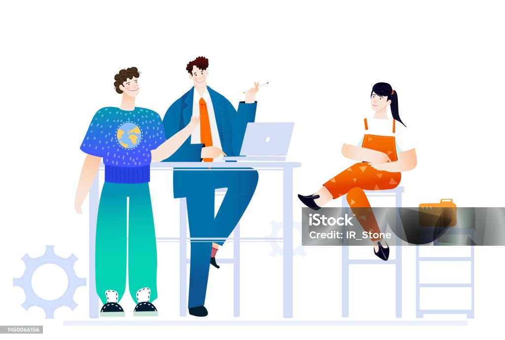 Lhomme Daffaires Travaille Avec Un Ordinateur Portable Au Bureau