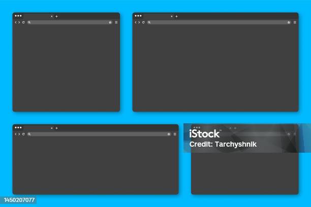 Jendela Browser Web Kosong Dengan Tab Bilah Alat Dan Bidang Pencarian