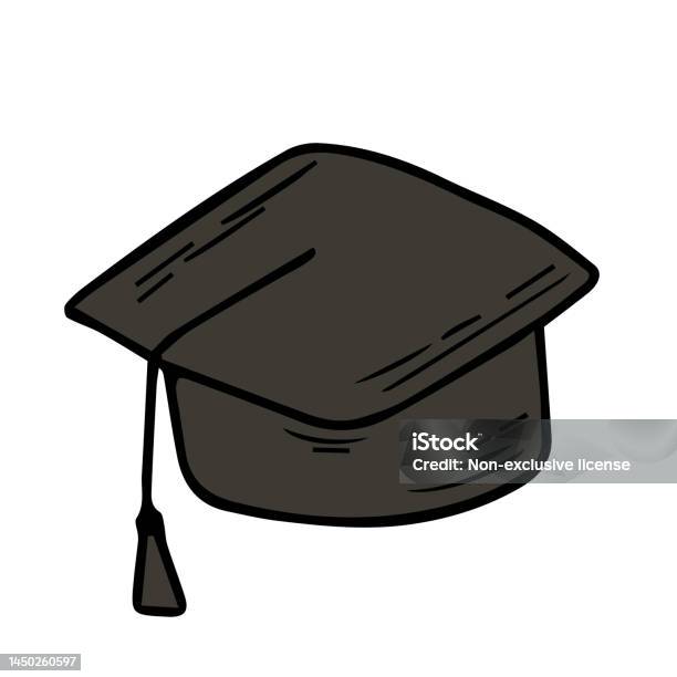 Chapeau De Fin Détudes Isolé Sur Fond Blanc Casquette Académique Carrée