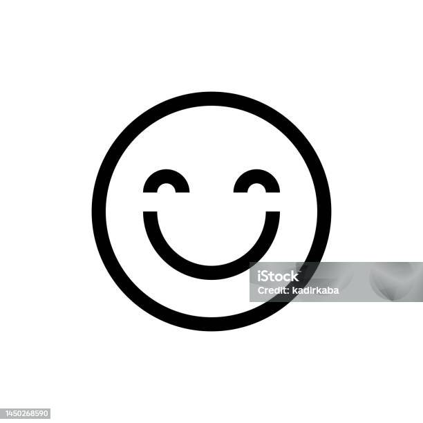 Icône De Ligne Démoticône Design Pixel Parfait Trait Modifiable Sourire