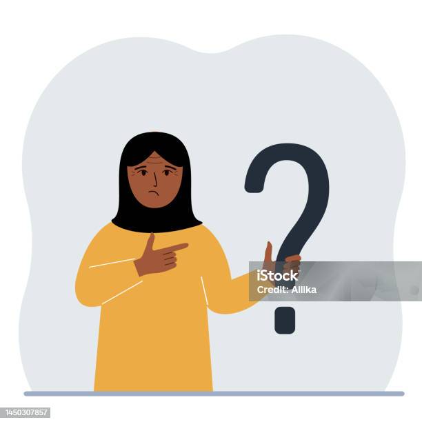 Une Femme Tient Un Symbole De Point Dinterrogation Posez Des Questions