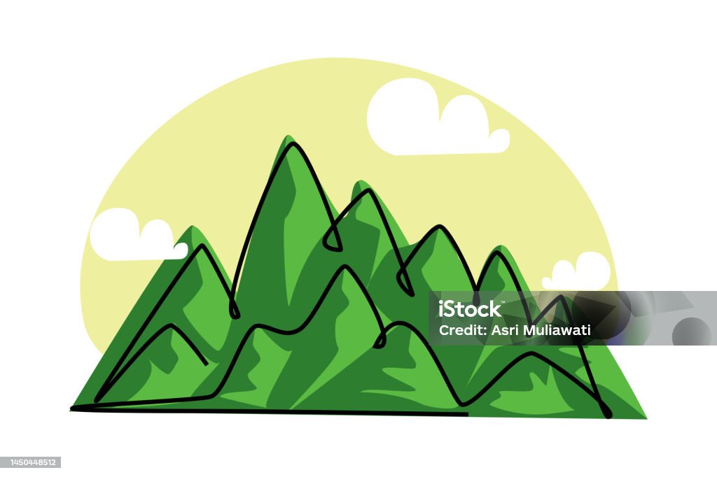 Gambar Garis Tunggal Pegunungan Hijau Ilustrasi Stok - Unduh Gambar ... Gambar Garis Tunggal Pegunungan Hijau Ilustrasi Stok - Unduh Gambar ...