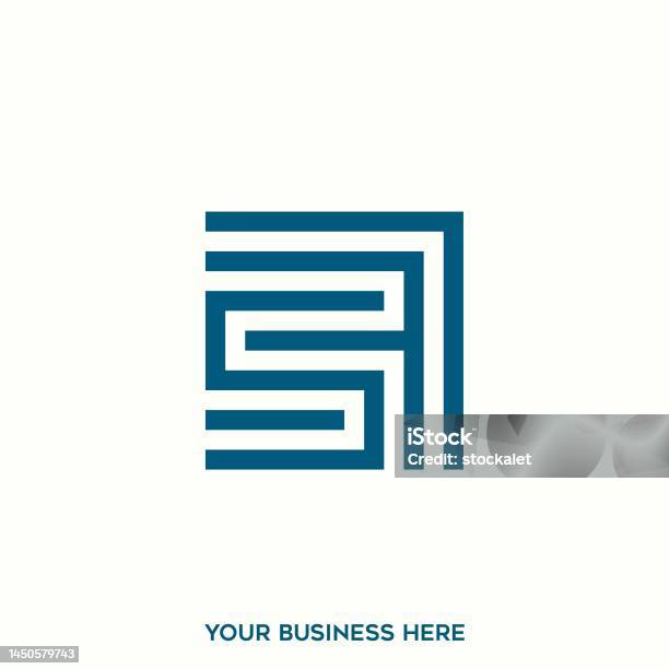 Logo Monogramme As Lignes Entrelacées Lettre Majuscule A Lettre S Icône