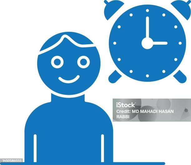 Icône De Travail À Horaire Flexible Icône Linéaire Demploi À Temps