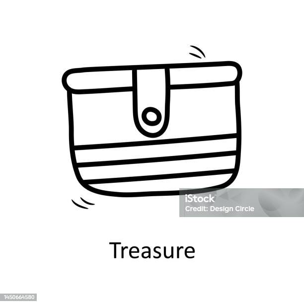 Illustration De Conception Dicône De Contour Vectoriel De Trésor