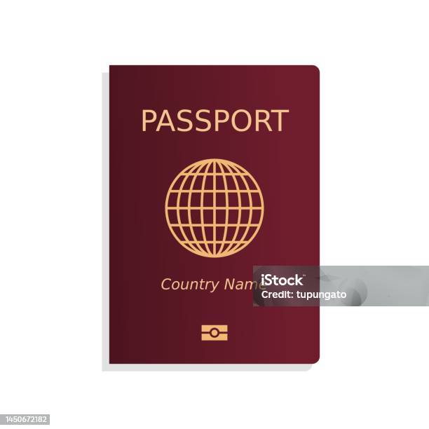 Passport Cover Isolated Template Stock Illustration Download Image