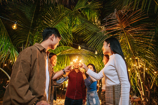 Photo Libre De Droit De Portrait Dun Groupe Damis Asiatiques Heureux