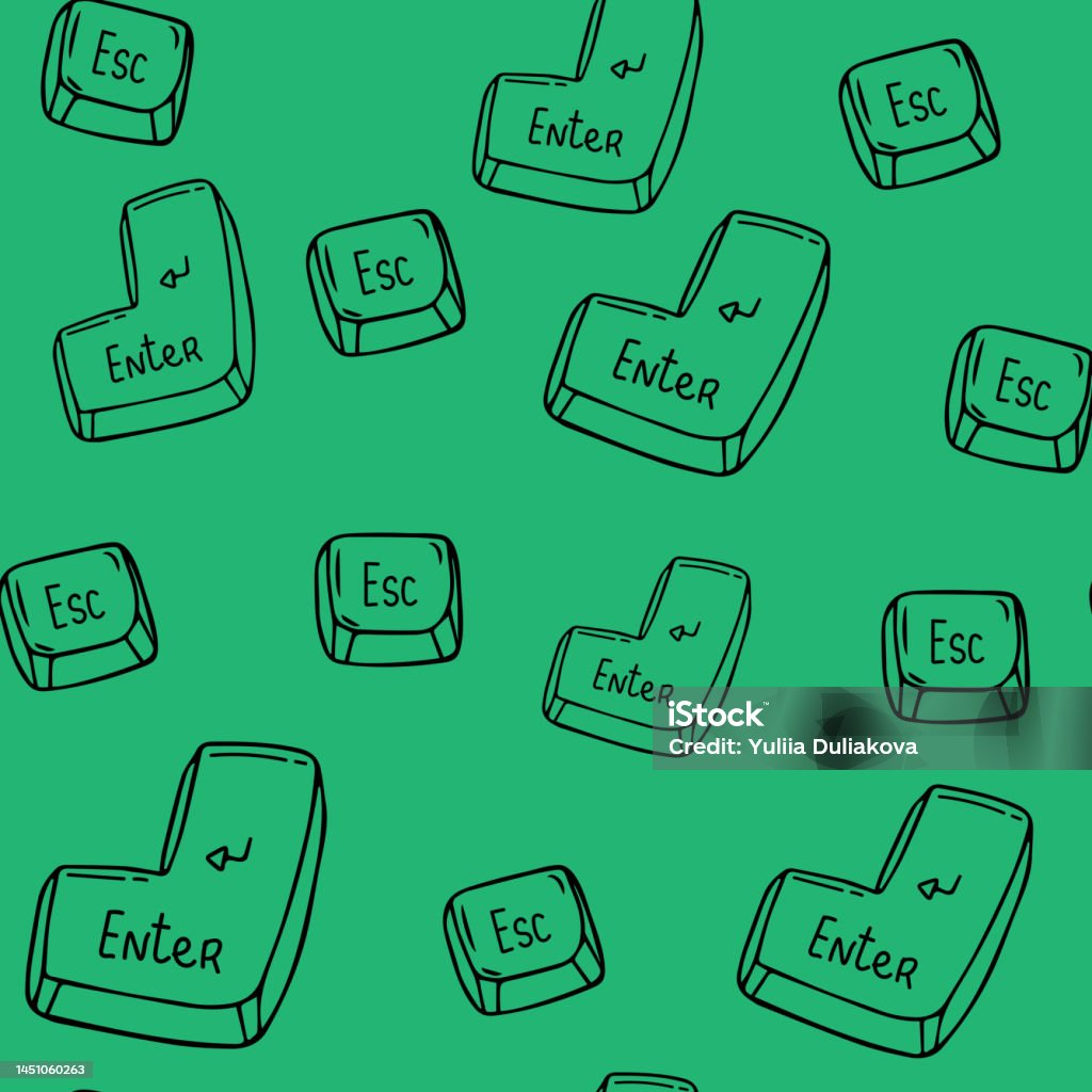 Computer Keyboard Background Seamless Abstract Vector Pattern Texture