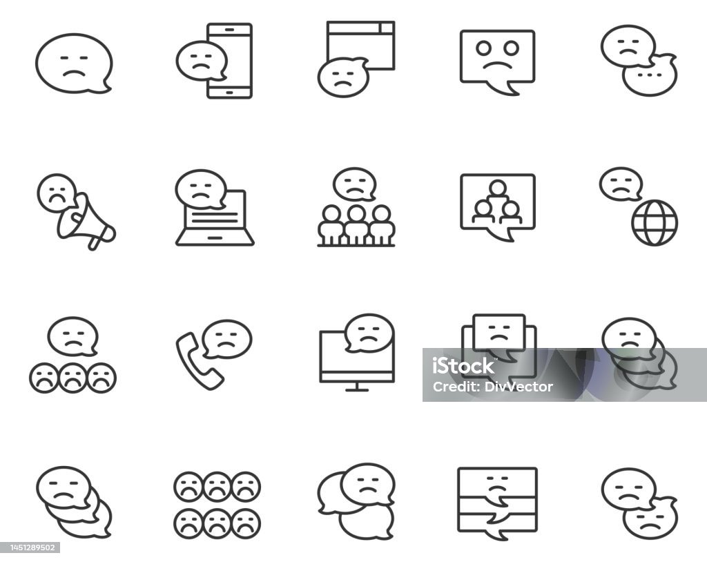Negative Feedback Icon Set Stock Illustration - Download Image Now ... Negative Feedback Icon Set Stock Illustration - Download Image Now ...