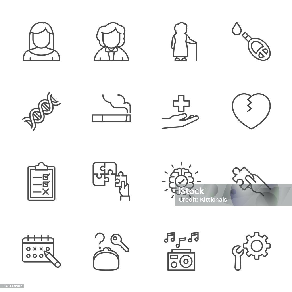 Alzheimerkrankheit Und Prävention Vektor Dünne Linie Symbole Set Stock ... Alzheimerkrankheit Und Prävention Vektor Dünne Linie Symbole Set Stock ...