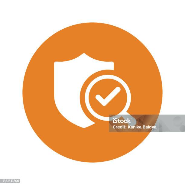 Parcourir Coffrefort Icône De Recherche Vecteur De Couleur Orange Eps