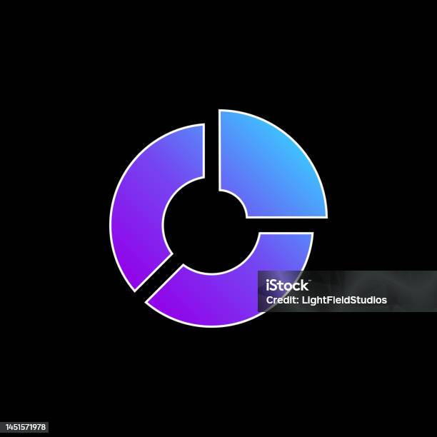 Analytics Blue Gradient Vector Icon Stock Illustration Download Image