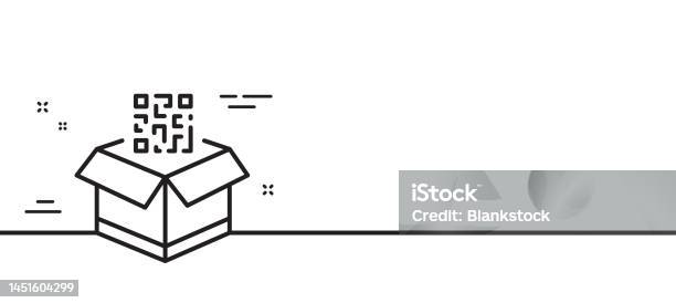 Qr Code Line Icon Scan Barcode Sign Vector Stock Illustration Download Image Now Bar Code