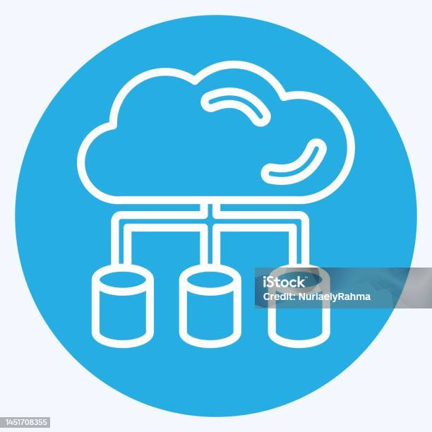 Icône Big Data Lié Au Symbole Machine Learning Style Yeux Bleus
