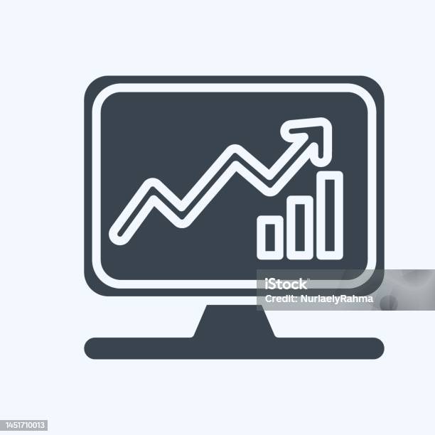 Icône Business Analytics Lié Au Symbole Machine Learning Style Glyphe