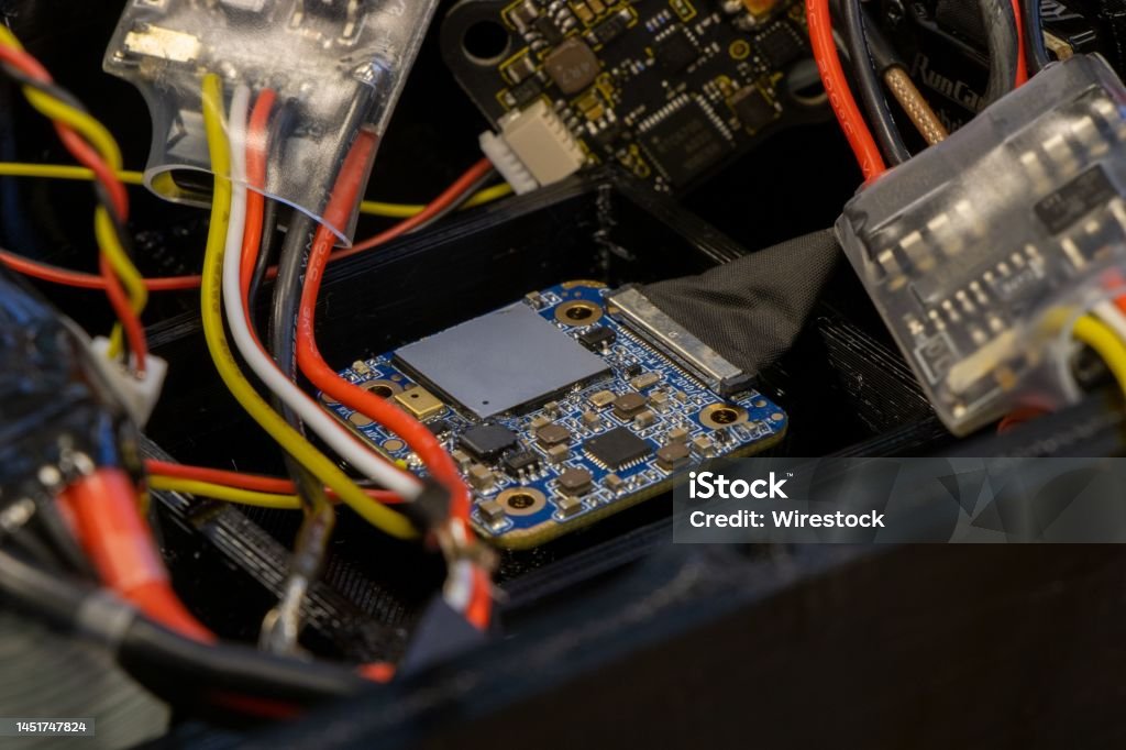 Closeup Of A Microchip Processor Used For Electrical Engineering