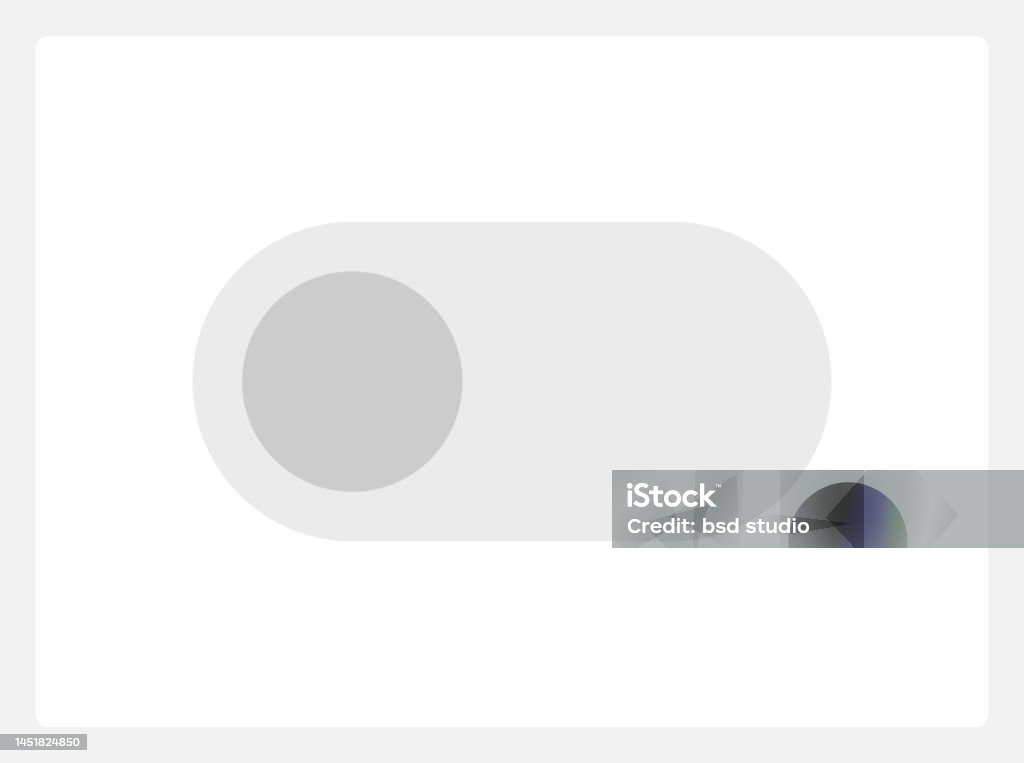 Inactive Toggle Button Ui Element Template Stock Illustration