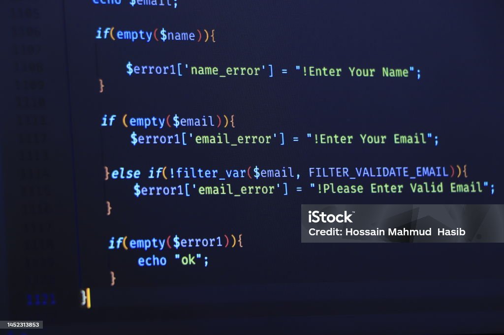 Software Source Code Programming Code Programming Code On Computer 9723
