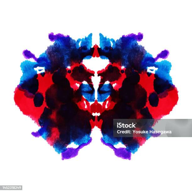 Test De Tache Dencre De Rorschach Isolé Sur Fond Blanc Illustration