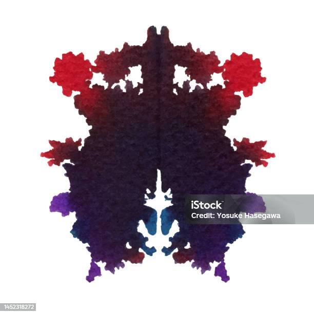 Test De Tache Dencre De Rorschach Isolé Sur Fond Blanc Illustration