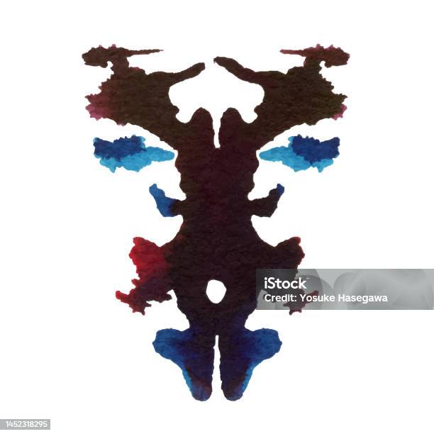 Test De Tache Dencre De Rorschach Isolé Sur Fond Blanc Illustration