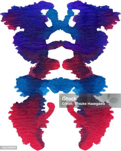 Test De Tache Dencre De Rorschach Isolé Sur Fond Blanc Illustration