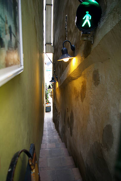 Free Stock Photo of Narrow Alleyway With Lamp | Download Free Images ...