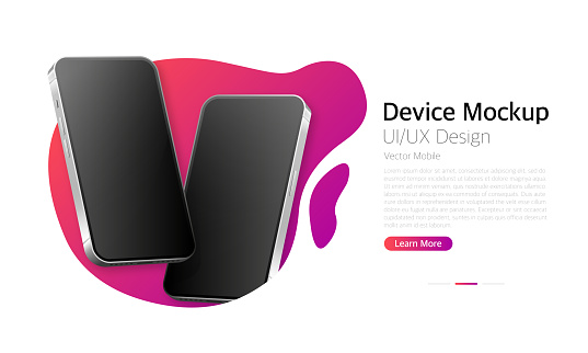Mockup Smartphone Realistis Mockup Ui Ux Perangkat Template Presentasi