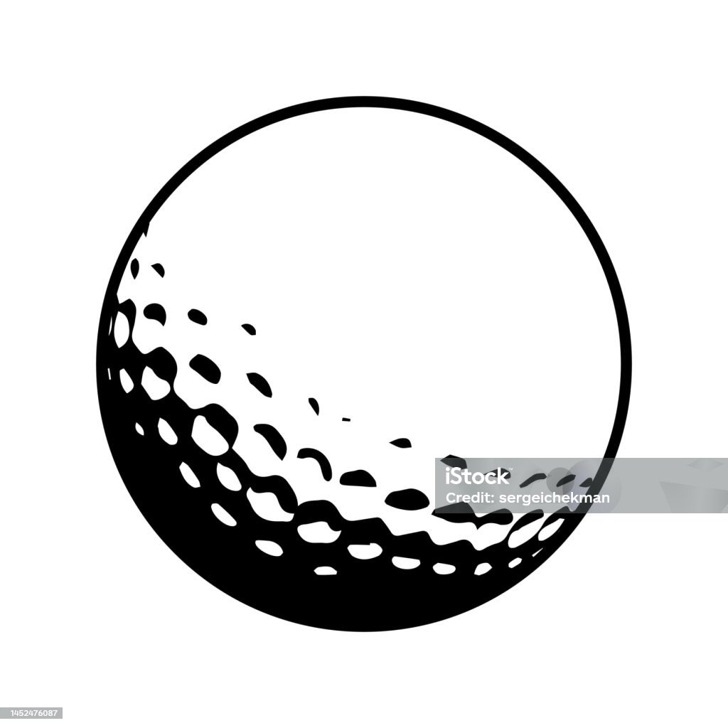 Golf Ball Icon Golf Ball Isolated Icon Golf Ball Symbol Stock