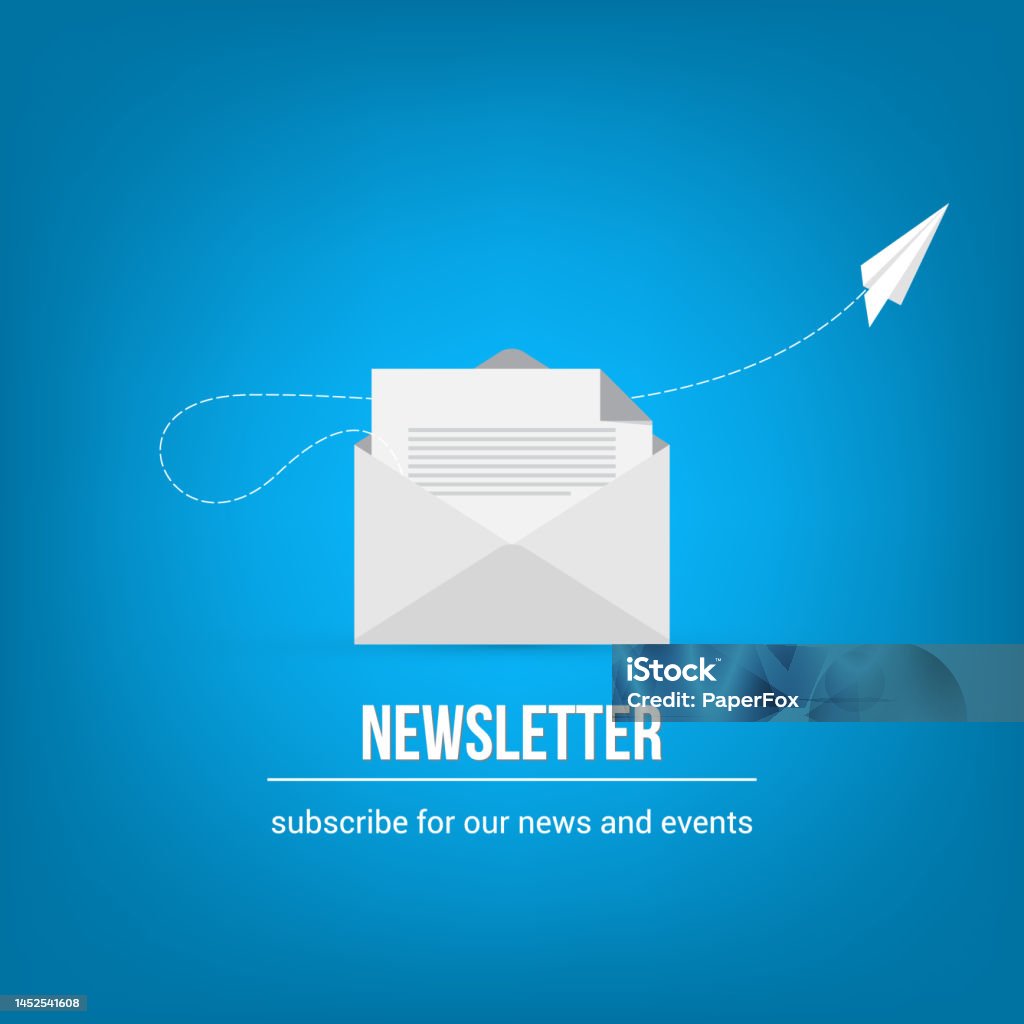 Vetores De Banner De Assinatura Da Newsletter Ilustração Vetorial Para