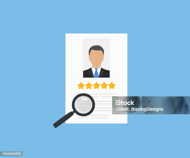 Analyse Loupe Pour Visualiser Le Cv De Recrutement Le Concept De