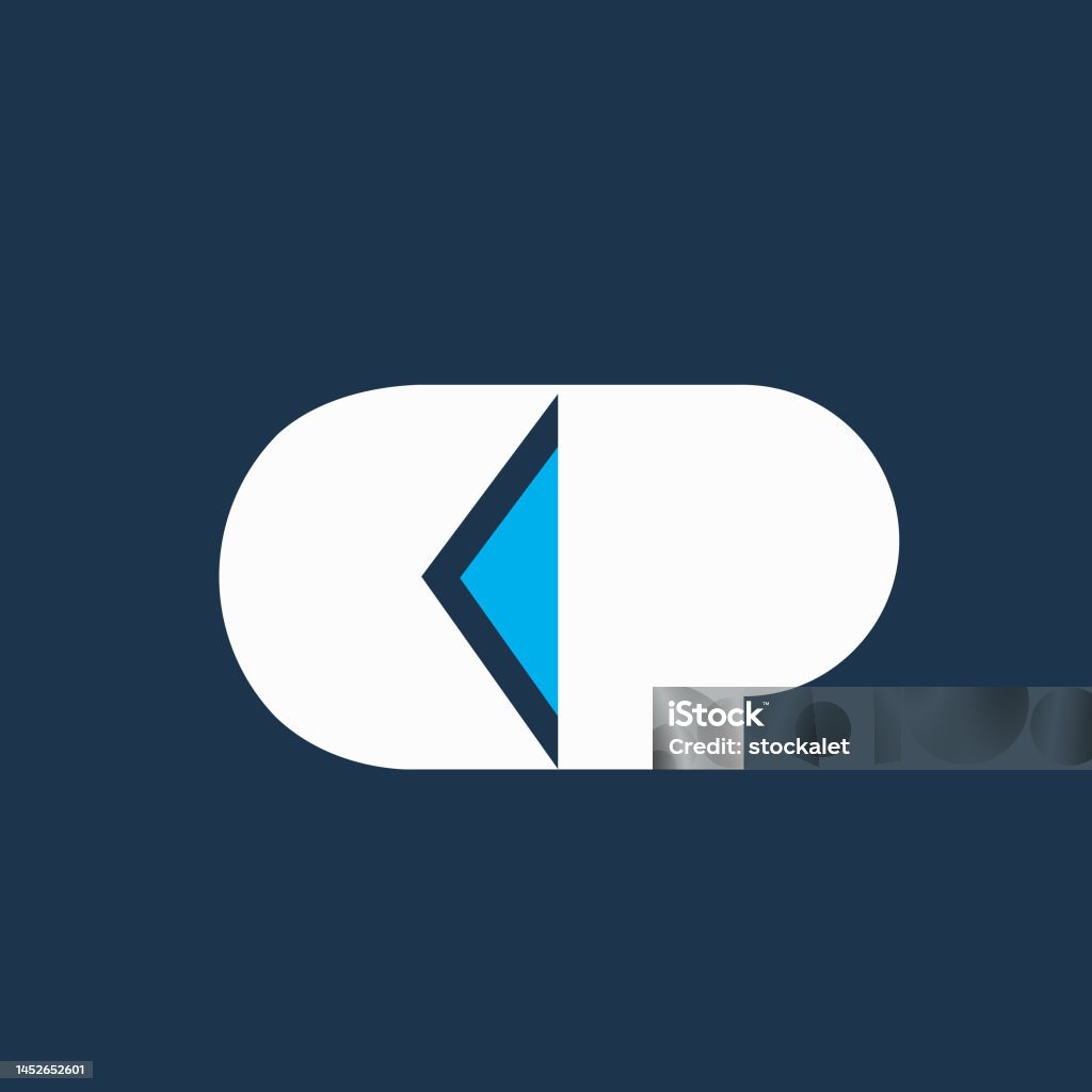 Logo Monogramme Cp Lettre Majuscule C Lettre P Géométrique Technologie