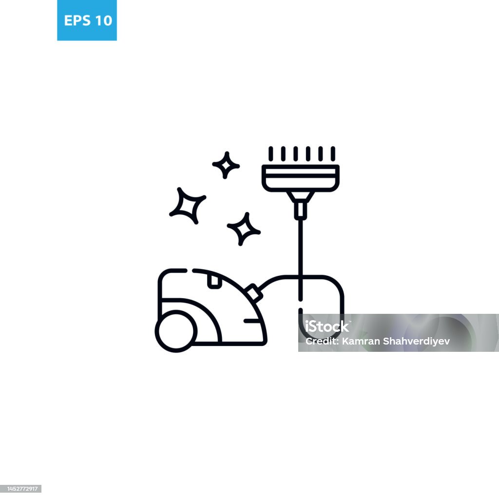 Ikon Garis Penyedot Debu Ilustrasi Vektor Ilustrasi Stok Unduh Gambar