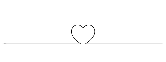 Dessin Continu Dune Ligne De Symbole Damour Dessin Linéaire À Cœur