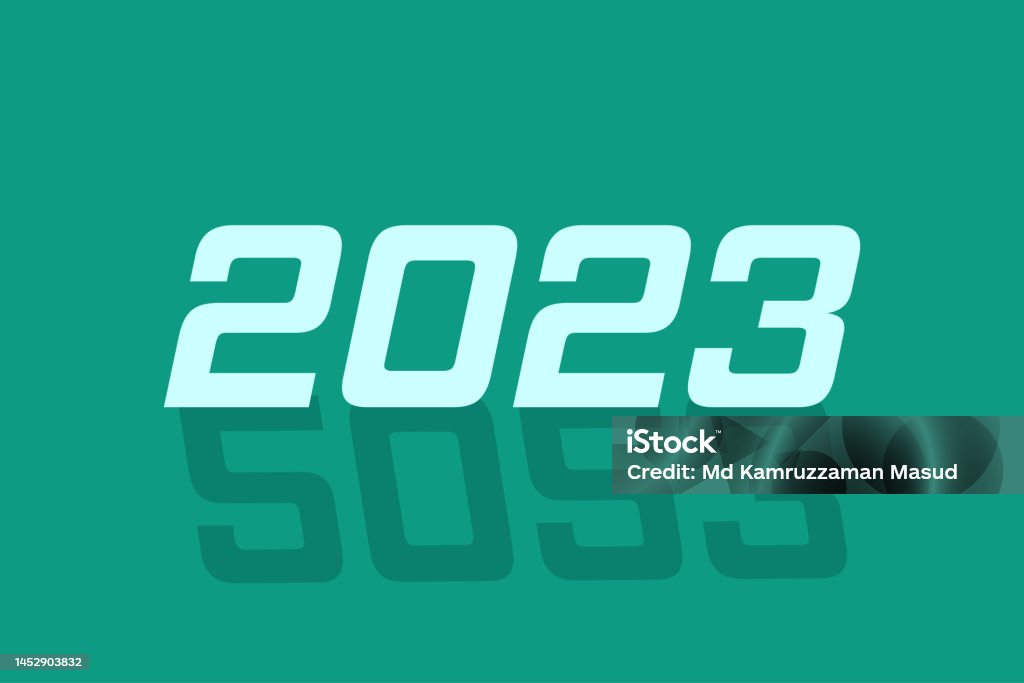 2023 Numeric Calendar Year Text With Reflected Typography Vector Design ... 2023 Numeric Calendar Year Text With Reflected Typography Vector Design ...