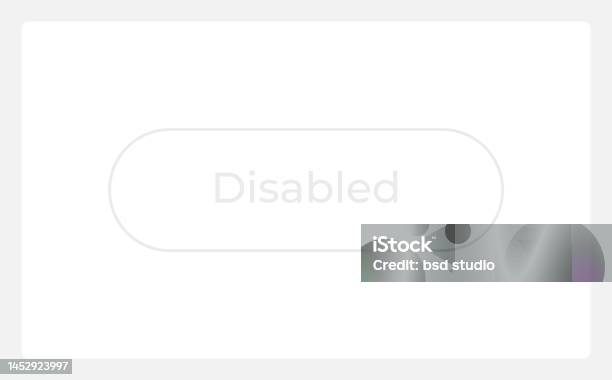 Unclickable Button Ui Element Template Stock Illustration Download Image Now Administrator