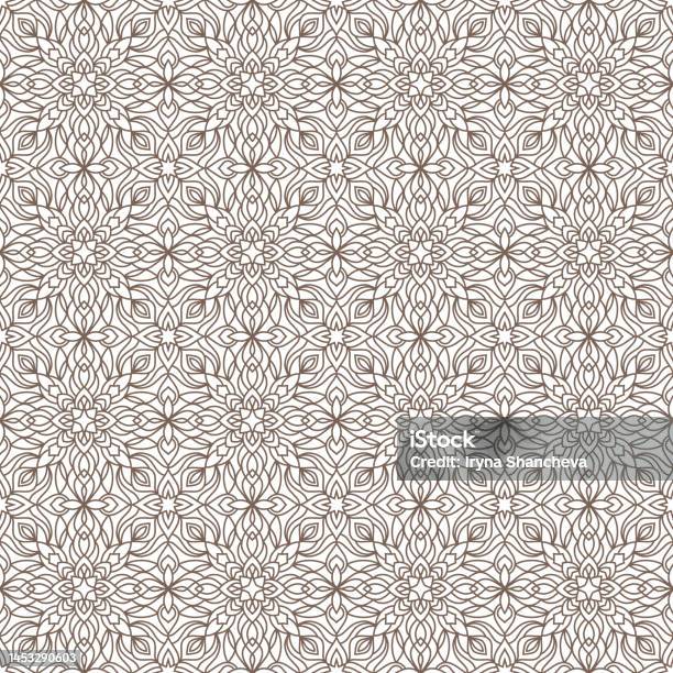 Line Seamless Pattern Isolated Doodle Hand Drawn Art Sketch Vector