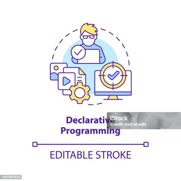 Declarative Programming Concept Icon Stock Illustration Download Image Now Abstract