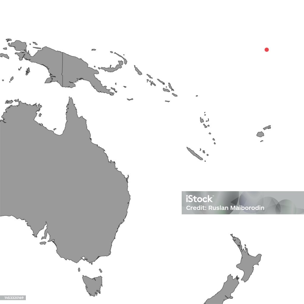 Tuvalu On World Map Vector Illustration Stock Illustration Download