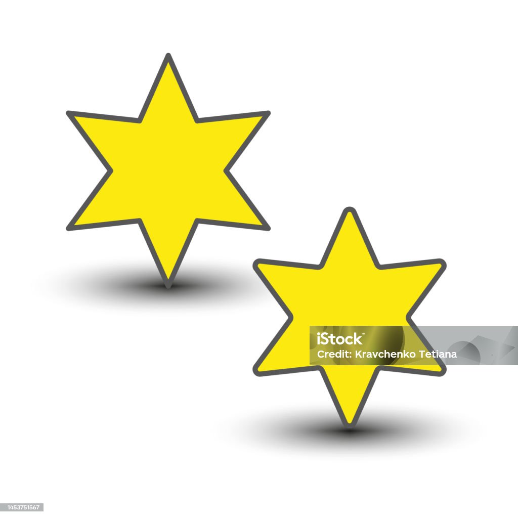 Gelbe Sterne Gelbe Sterne Sechs Strahlen Vektordarstellung Stock Vektor ... Gelbe Sterne Gelbe Sterne Sechs Strahlen Vektordarstellung Stock Vektor ...