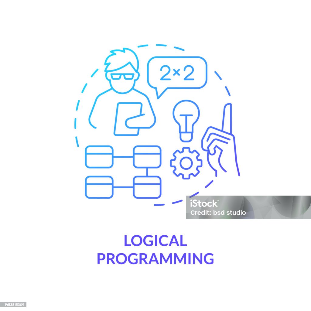 Logical Programming Blue Gradient Concept Icon Stock Illustration Download Image Now