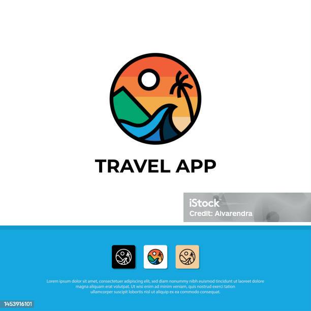 Conception De Logo Dagence De Voyages Moderne Avec Carte De Points Et