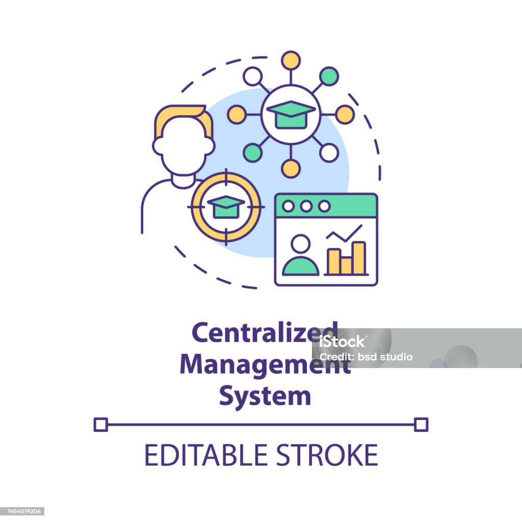 Centralised Management System Concept Icon Stock Illustration ... Centralised Management System Concept Icon Stock Illustration ...