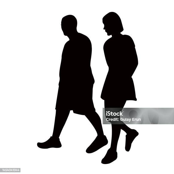 걷는 사람 몸 실루엣 벡터 떠남에 대한 스톡 벡터 아트 및 기타 이미지 떠남 실루엣 여자 Istock