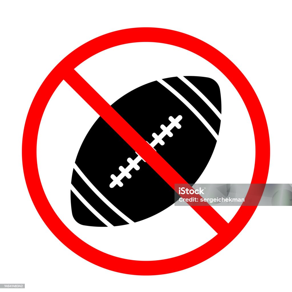 Kein Rugbyballzeichen American Football Ball Ist Verboten Verbotenes ... Kein Rugbyballzeichen American Football Ball Ist Verboten Verbotenes ...