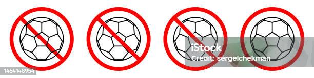 Panneau Dinterdiction De Football Le Ballon De Football Est Interdit